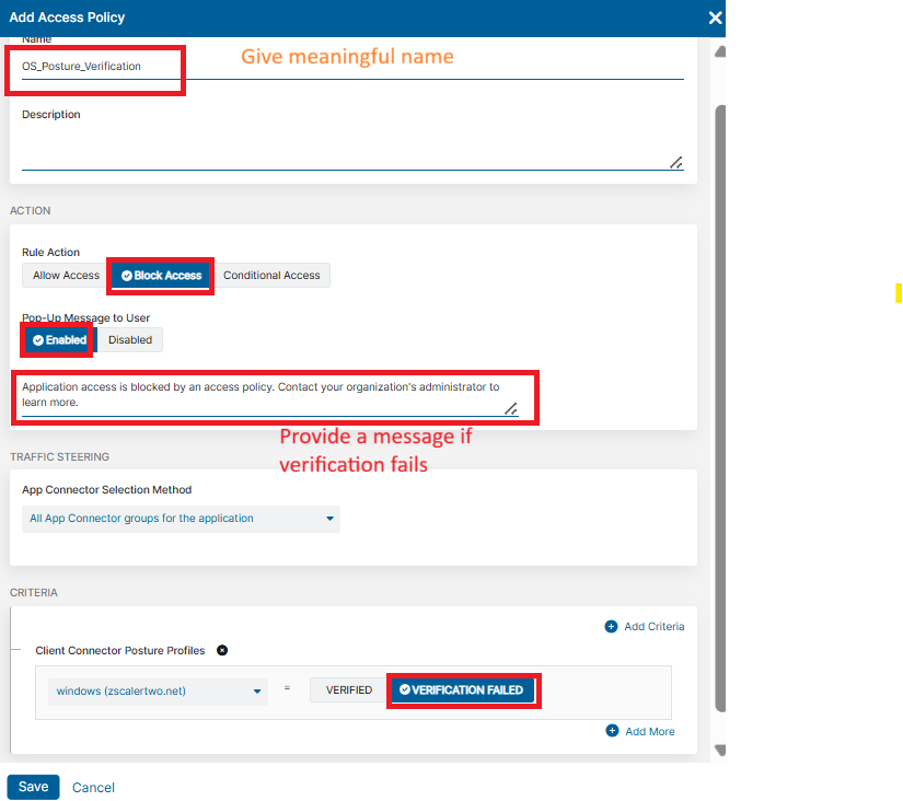 Configuring Device Posture Profile in Zscaler Private Access (ZPA)